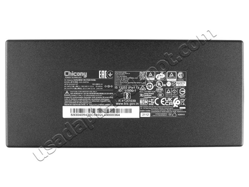 Original 240W Charger Chicony A20-240P2A A240A010P AC Adapter