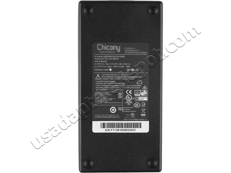 Original 180W Slim MSI Chicony A180A008L A15-180P1A Charger AC Adapter