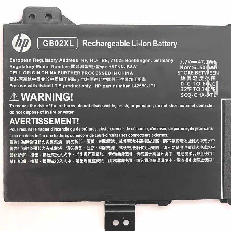 Original Battery HP GB02XL HSTNN-IB8W 6150mAh 47.3Wh